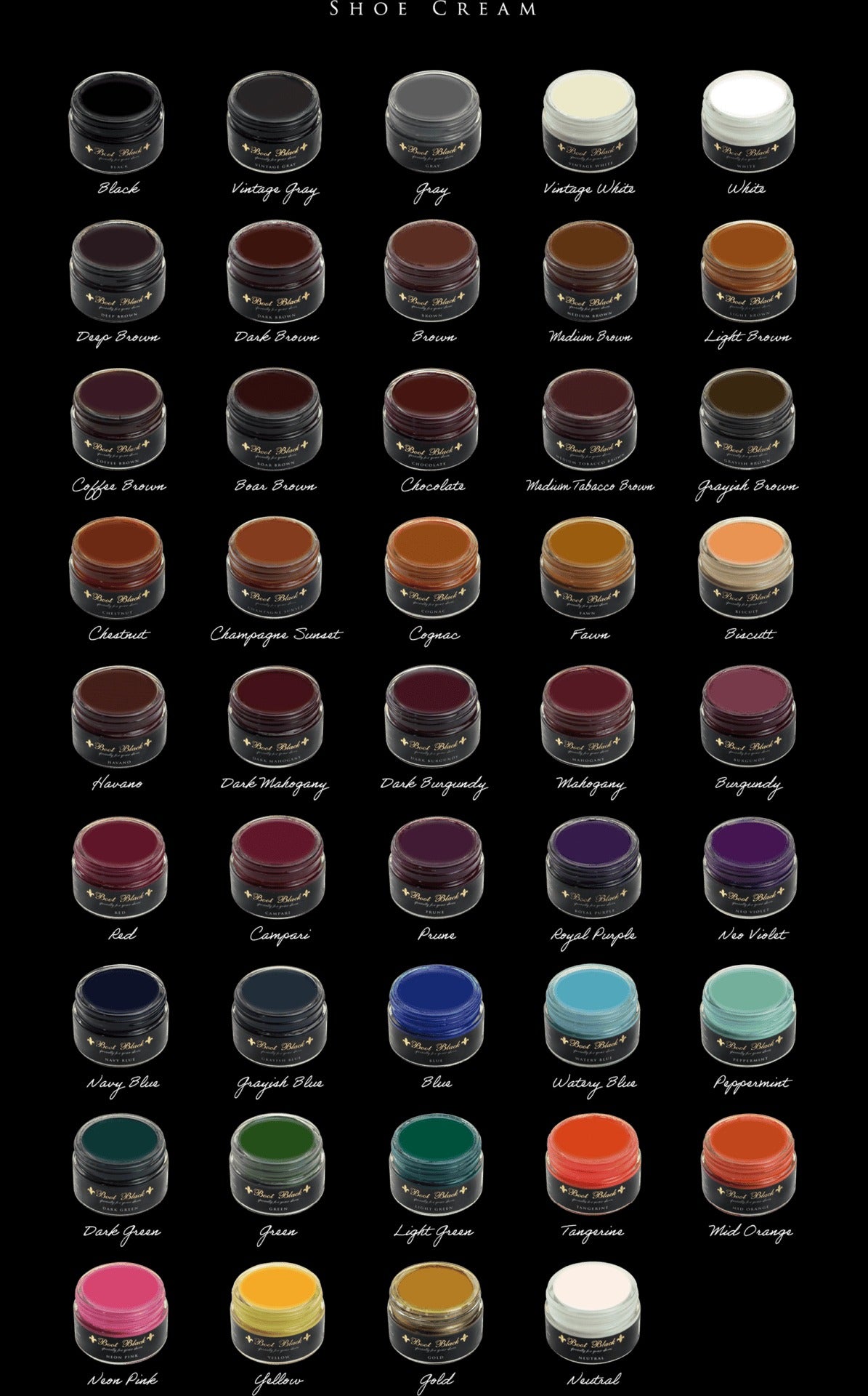 Shoe Cream - Nourishing and Color Restoration - 44 Colors – Boot Black USA